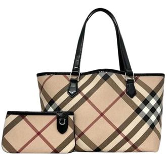 Burberry Sac cabas vintage Pre-owned - Femme - Pre-owned - Beige - Taille: ONE Size
