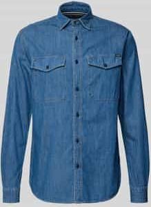 Replay Regular Fit Jeanshemd aus reiner Baumwolle