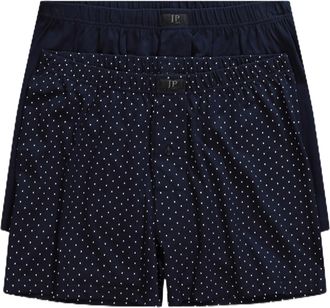 JP1880 Herren, Flexnamic, 2er-Pack, Unterhose Boxershorts, Navy blau, 7XL