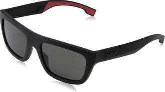 HUGO BOSS BOSS HUGO 1450/S Brille, Matte Black, 57 für Herren, Mattes Schwarz