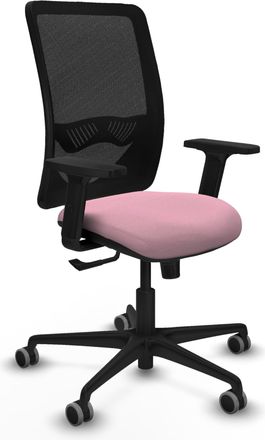 Piqueras y Crespo Rosa Zulema Schreibtischstuhl mit 2D-Armlehnen, h&ouml;henverstellbare Lendenwirbelst&uuml;tze, ausgestattet mit Sincro 3 Positionen und Schneideschaum, Schwarz