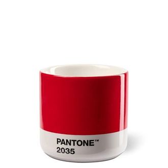 Copenhagen Design PANTONE Porzellan Macchiato Thermobecher, Red 2035 C 101012035 One Size