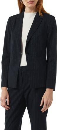 Comma Antaillierter Blazer mit dezentem Gitzergarn