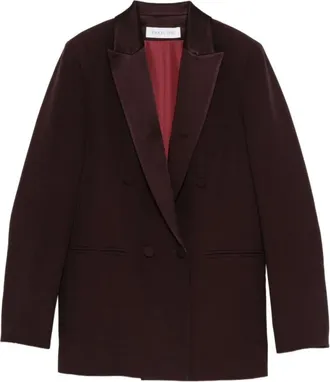 Raquel Diniz Femme, Vestes, Rouge, Taille: 36 FR Blazer crois&eacute; en velours