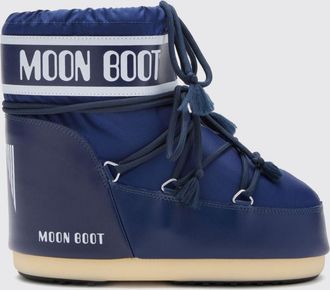 Moon Boot Niedrige Nylon-Schneestiefel mit Logo und verstellbaren Schn&uuml;rsenkeln