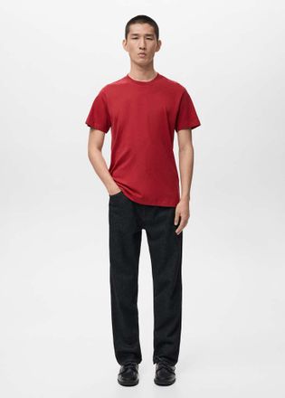 Mango T-shirt slim-fit manches courtes rouge - Homme - XXL - MANGO MAN