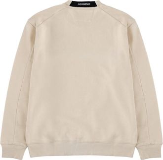 C.P. Company Logo Patch Cotton Sweatshirt - Ivory