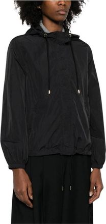 Emporio Armani Femme, Vestes, Noir, Taille: 40 FR Veste Blouson en Nylon