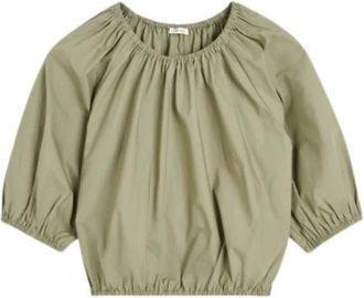 By Malene Birger Femme, Blouses et Chemises, Vert, Taille: 40 FR Lelow Cotton Blouse