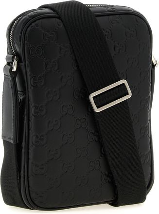 Gucci Mens Black Calfskin Crossbody Bag