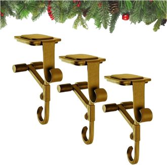 Generic Weihnachtsgirlande-Haken, verstellbarer Kaminaufh&auml;nger f&uuml;r Girlande und Str&uuml;mpfe, robuste Kamin-Girlande, ohne Bohren, Strumpfhalter f&uuml;r Kaminsims, Me