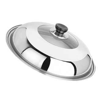 Cabilock Pfannenabdeckung Deckel F&uuml;r Pan Universal Topfdeckel Metall Kochgeschirr Deckel Ersatzdeckel f&uuml;r K&uuml;chentopf Pfanne Kochgeschirr 38Cm Universal Topf De