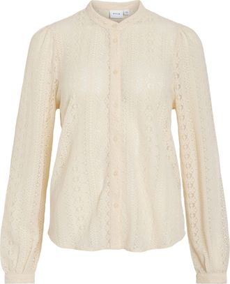 Vila Damen Bluse Chikka Creme XXL