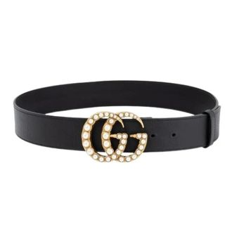 Gucci Ceinture Pre-owned Marmont - Femme - Pre-owned - Noir - Taille: ONE Size