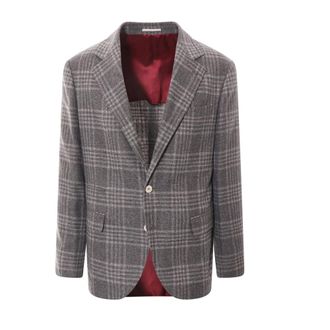 Brunello Cucinelli Homme, Vestes, Gris, Taille: M Blazer Jacket