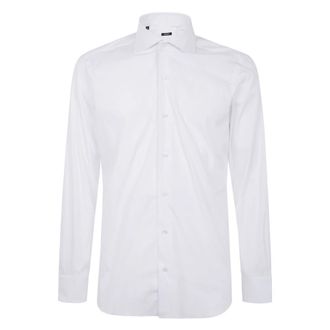 Barba Klassisches Popeline Stretch Hemd - - Shirts - Herren - Wei&szlig; - 4XL