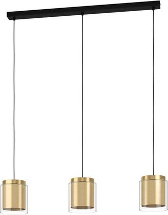 Eglo Lampe suspendue Lagunitas Noir, laiton, Or Clear L: 91 B: 15 h: 110cm Dimmable