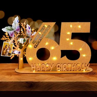 Warehouse Originelle Geburtstag Geschenk Frauen & M&auml;nner - Geldgeschenke Geburtstag mit Holz Schild G&auml;stebuch Geburtstag Deko Geburtstagszahlen Holz Schild G&auml;st