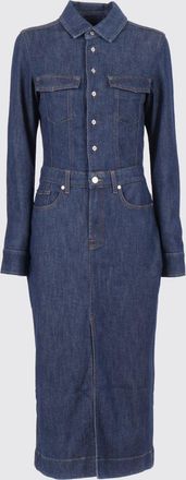 7 For All Mankind Robe Femme couleur Bleu