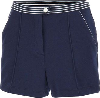 Lacoste Femme, Shorts, Bleu, Taille: 38 FR Shorts en piqu&eacute;