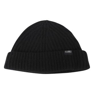 Maison Margiela Homme, Accessoires, Noir, Taille: L Bonnet en laine avec &eacute;cusson