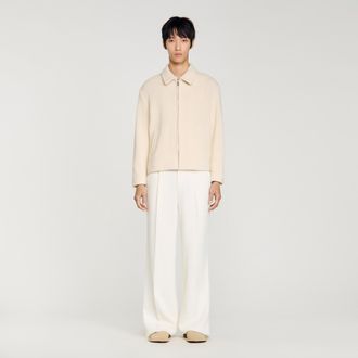 Sandro Blouson effet tricot col classique