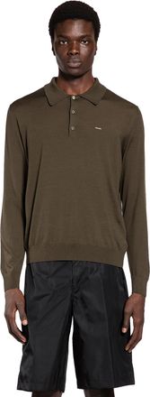 Prada Supefine Wool Knit Polo