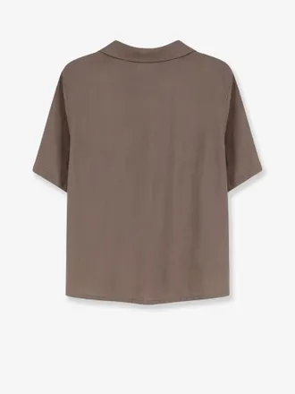 Hev&ograve; Womens Shirt Modal Blend Beige