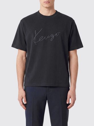Kenzo T-shirt en pure laine avec logo contrastant et &eacute;paules tombantes