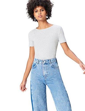 Find. T-Shirt Femme, Gris (Heather Light Grey), 42 (Taille Fabricant: Large)