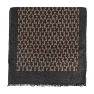 Ferragamo Monogram Schal - - Accessories - Herren - Grau - ONE SIZE