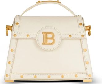 Balmain B-Buzz Dynasty Kleine Ledertasche - - Bags - Damen - Wei&szlig; - ONE SIZE