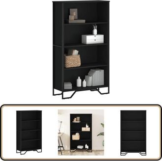 vidaXL Bücherregal Schwarz 80x31x137,5 cm Holzwerkstoff - Vidaxl