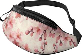 Generic Stylisch G&uuml;rteltasche Blumenmuster Sporttasche G&uuml;rteltasche Brustbeutel F&uuml;r Hundetraining Outdoor Reisen 14X35Cm