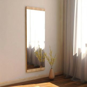 Pier Import Miroir rectangulaire effet bois clair 120 cm - &agrave; poser ou suspendre CODY