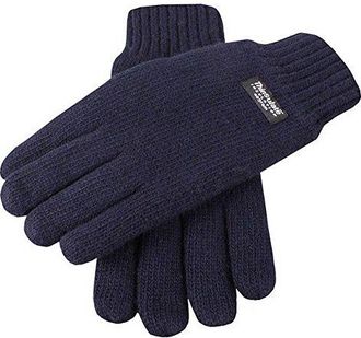 Dents Plaine Marine gants tricot&eacute;s - Grand de