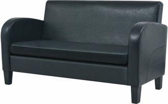 vidaXL Vidaxl - Canapé de style rétro avec 2 accoudoirs arrondis en noir comme