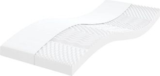 vidaXL Vidaxl - Matelas en mousse blanc 90x200 cm 7 zones duret&eacute; 20 ild
