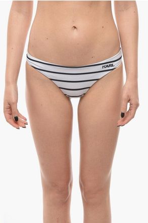 Karl Lagerfeld Two-Tone Awning Striped Bikini Bottom size Xs