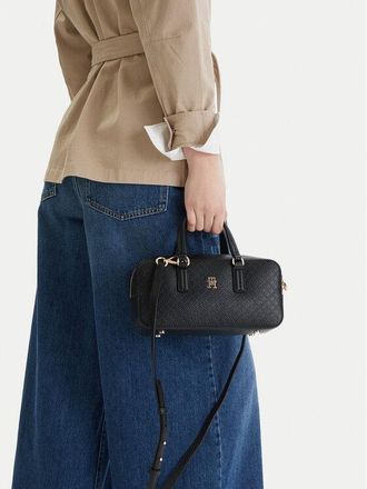 Tommy Hilfiger Handtasche Th Daily Crossover Mono AW0AW18415 Schwarz