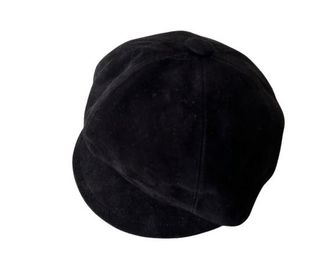 Dior Black Goatskin Suede Cap Size M