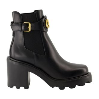 Valentino Garavani Femme, Chaussures, Noir, Taille: 41 EU VLogo Signature Calfskin Beatle 90Mm