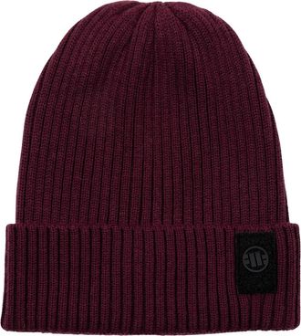 Pitbull M&uuml;tze Unisex Velcro Logo, Winterm&uuml;tze Herren und Damen, Winter M&uuml;tze, Beanie Weiches Material, Warme M&uuml;tzen mit Silikon-Logo, Modische Strickm&uuml;tze