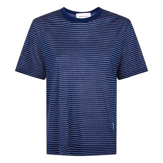 Ami Femme, Tops, Bleu, Taille: 38 FR T-shirt ray&eacute; coupe classique avec &eacute;cusson Ami de Coeur