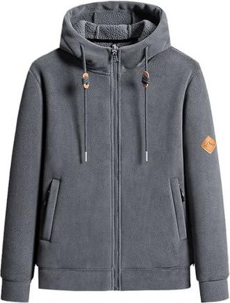 Generic Veste polaire pour femme - Sweat &agrave; capuche en polaire chaud - Automne - Hiver - &Eacute;l&eacute;gant - Fermeture &eacute;clair - Manteau en fourrure avec poches - Veste d
