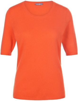 Peter Hahn Rundhals-Pullover aus Schurwolle und Kaschmir Peter Hahn orange