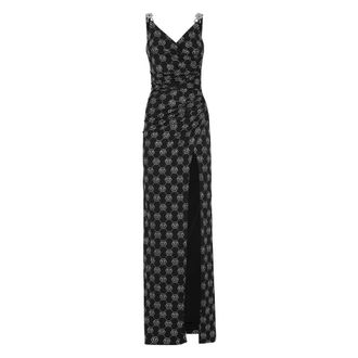 Philipp Plein Femme, Robes, Noir, Taille: 40 FR Long Dress Monogram
