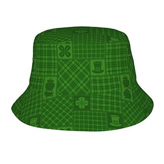 Generic Casual Chapeau de Soleil Bonne fête de la Saint-Patrick 2023 Chapeaux de Visière Unisex Bobs Femme pour Camping Chasse Outdoor