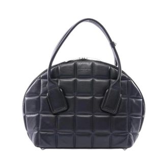 Bottega Veneta Pre-owned The Swoop Medium 2Way Leather Handbag - Femme - Pre-owned - Noir - Taille: ONE Size
