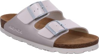 Rohde Damen, Frauen, Klassische Sandalen, Sandalen,Pantoletten,Sommerschuhe,Hausschuhe,Kork-fu&szlig;bett,Offwhite,41 EU / 7.5 UK